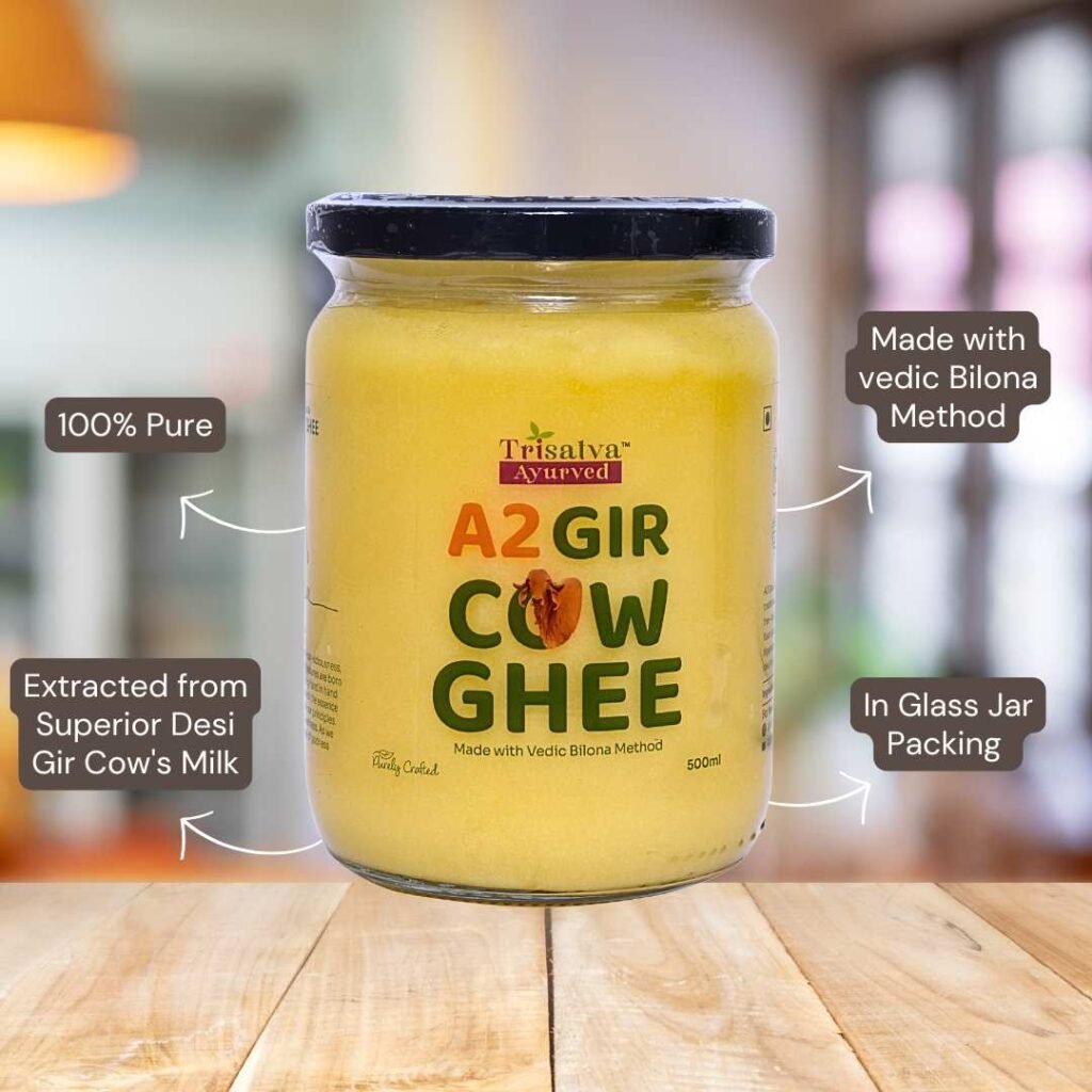 Trisatva A2 Gir Cow Ghee (500g) - ₹459, Lowest Online Price